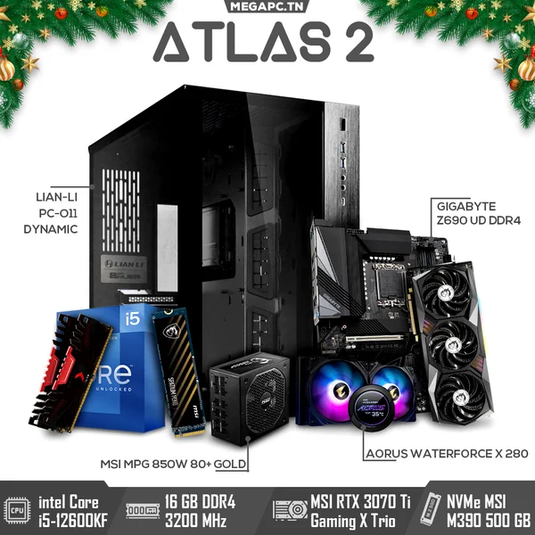 PC GAMER ATLAS 2 | I5 - 12600KF | RTX 3070TI | 16GB - MEGA PC
