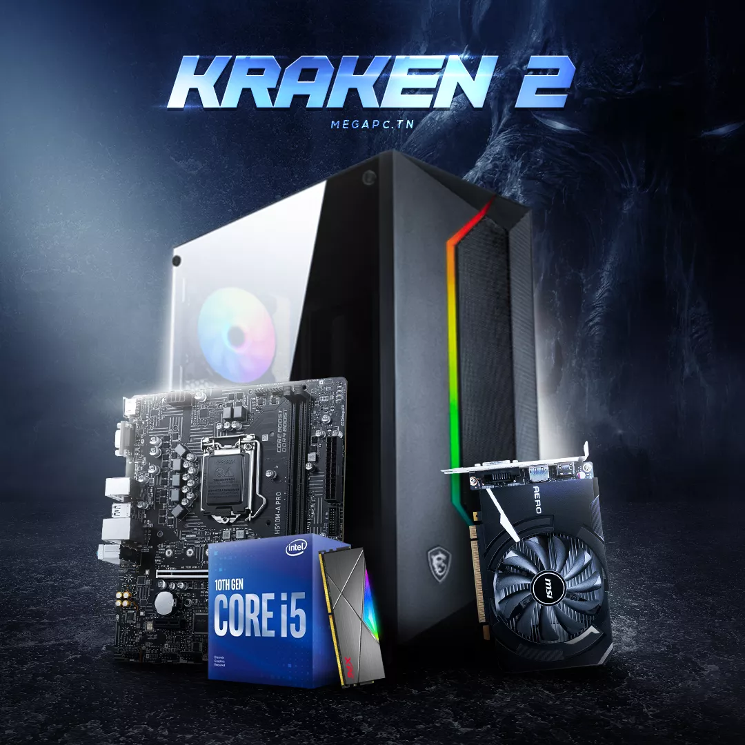 PC Gaming KRAKEN 2 : Intel Core i5-10400F | MEGA PC
