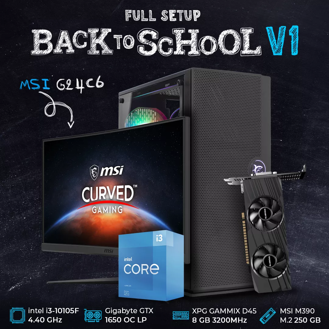 Full Setup Gaming - Promo Back to school V1 | GTX 1650 | MEGA PC