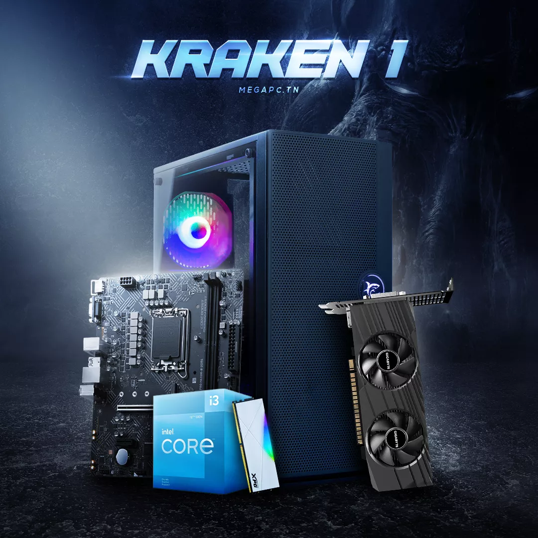 PC Gaming KRAKEN 1 : intel i3-12100F | MEGA PC