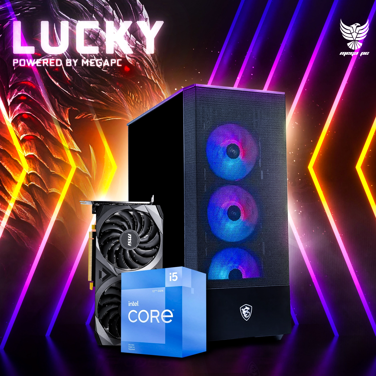 MSI LUCKY | i5-12400F | RTX 3060 | MEGA PC