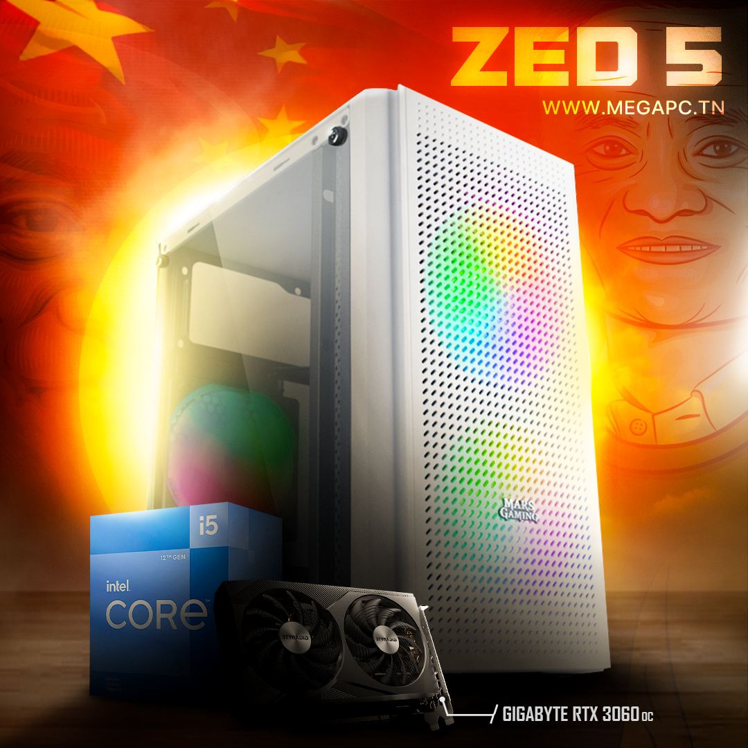ZED 5 | i5-12400F, RTX 3060, 16GB Ram | MEGA PC