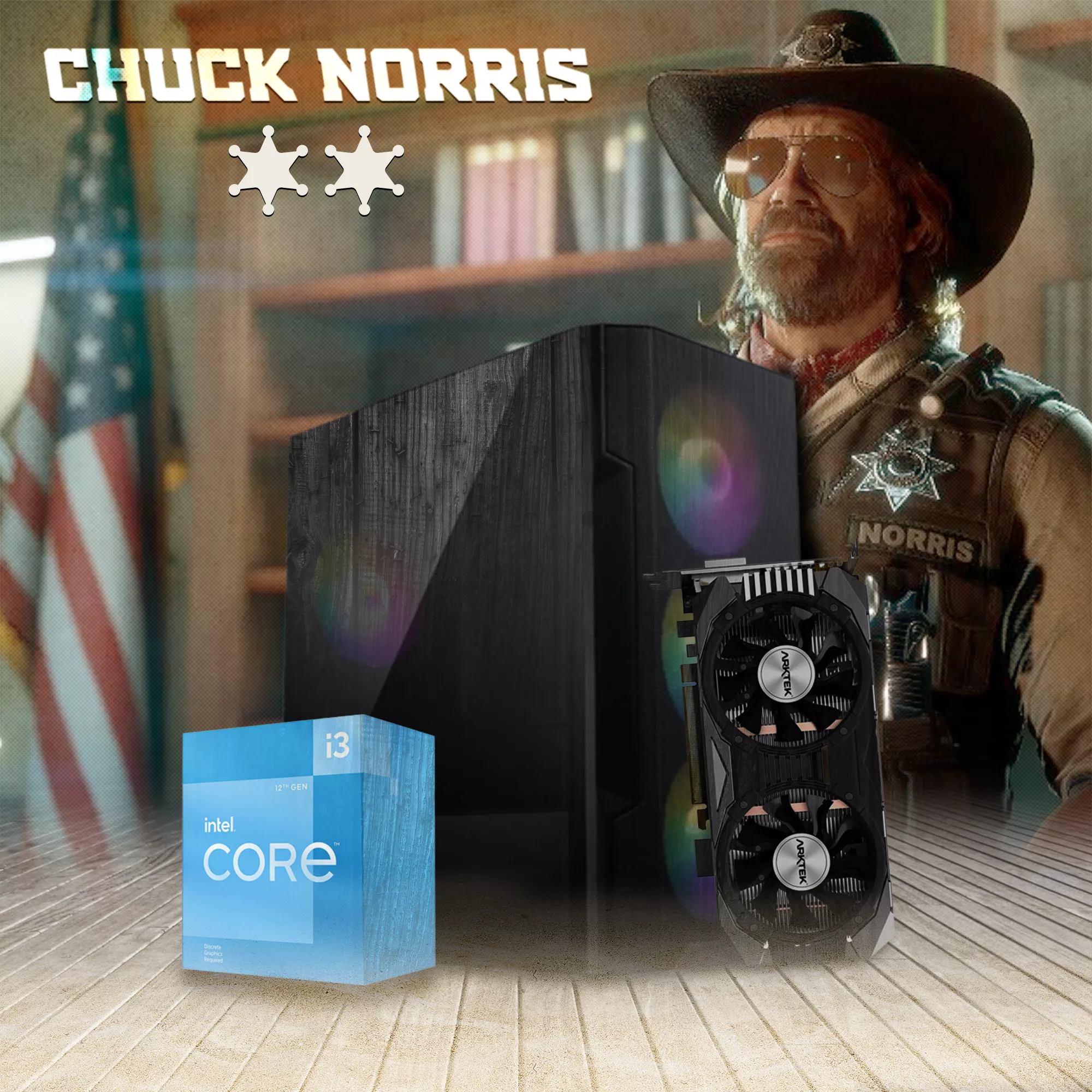 Chuck Norris 2 | I3-12100F BOX | GTX 1660 TI | NVME 250 SSD | 16 GB RAM