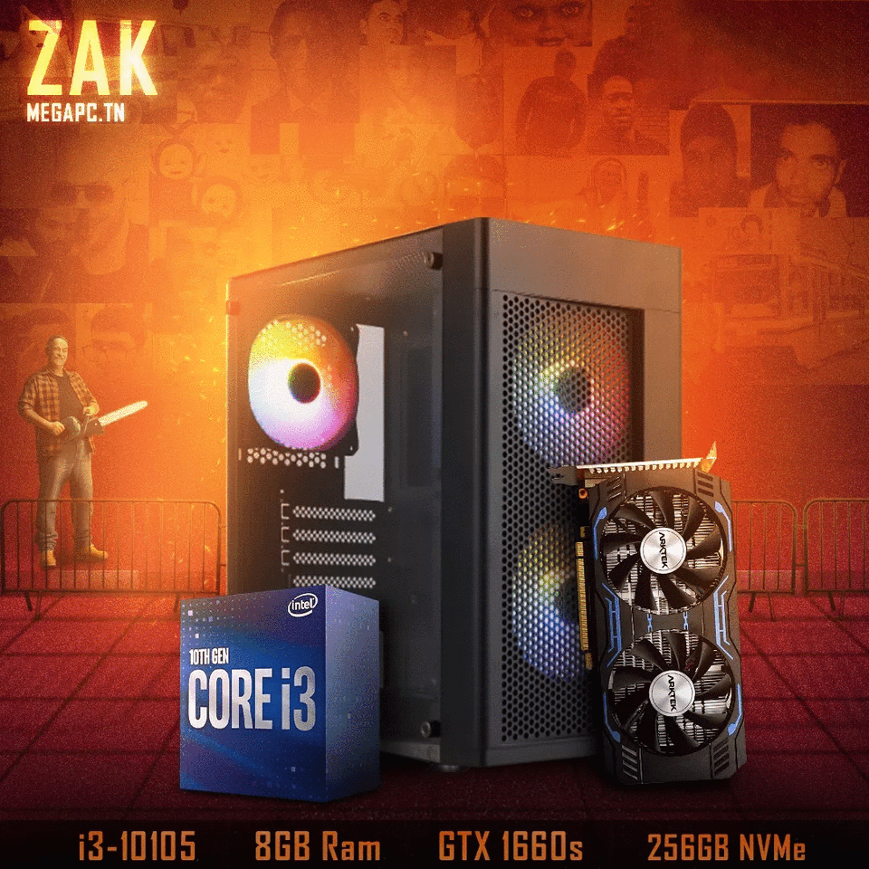 ZAK V1 | i3-10105 | GTX 1660S | 8GB RAM | 256GB NVMe