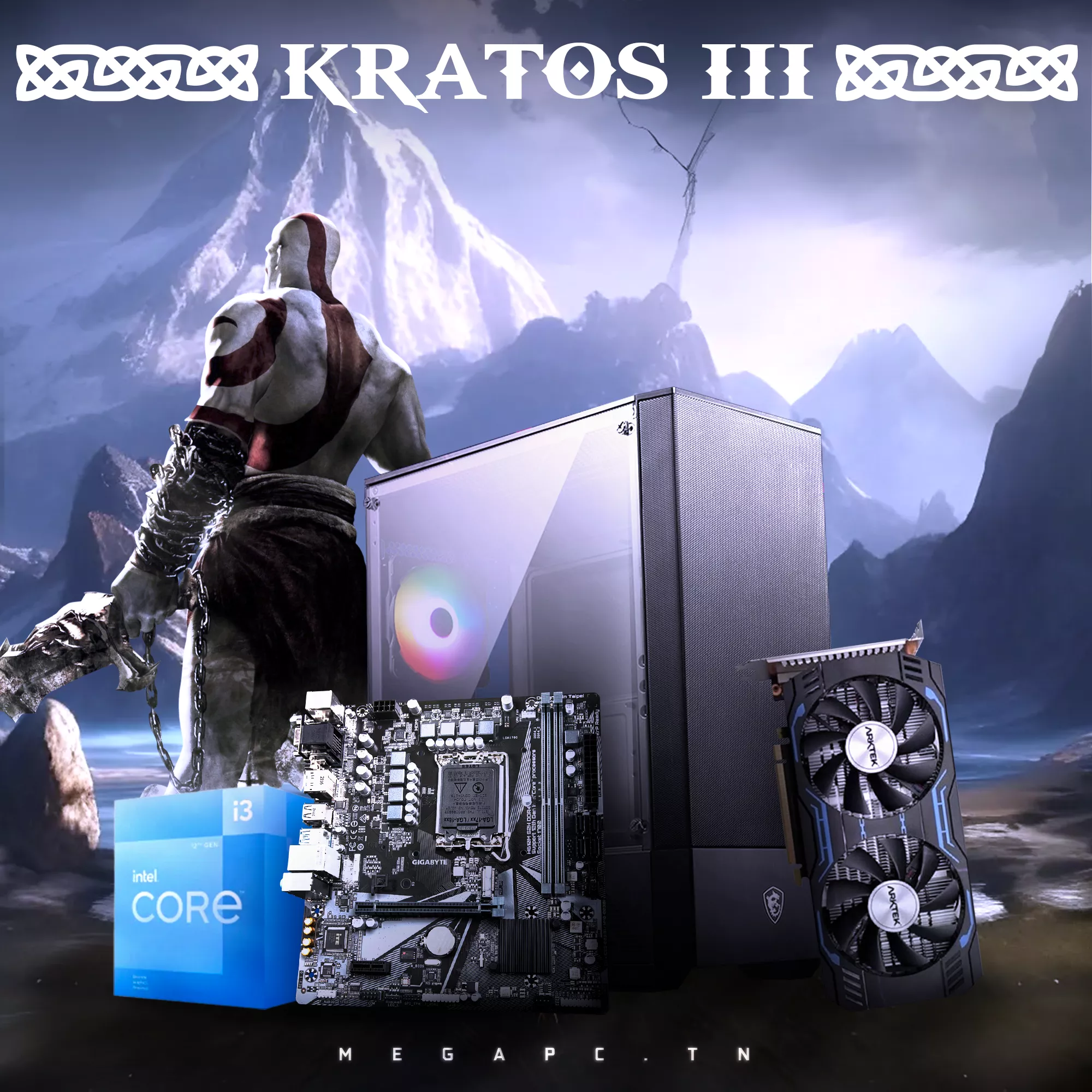 KRATOS 3 | Intel i3-12100F | GTX 1660Ti | 16GB RAM | 500 NVMe
