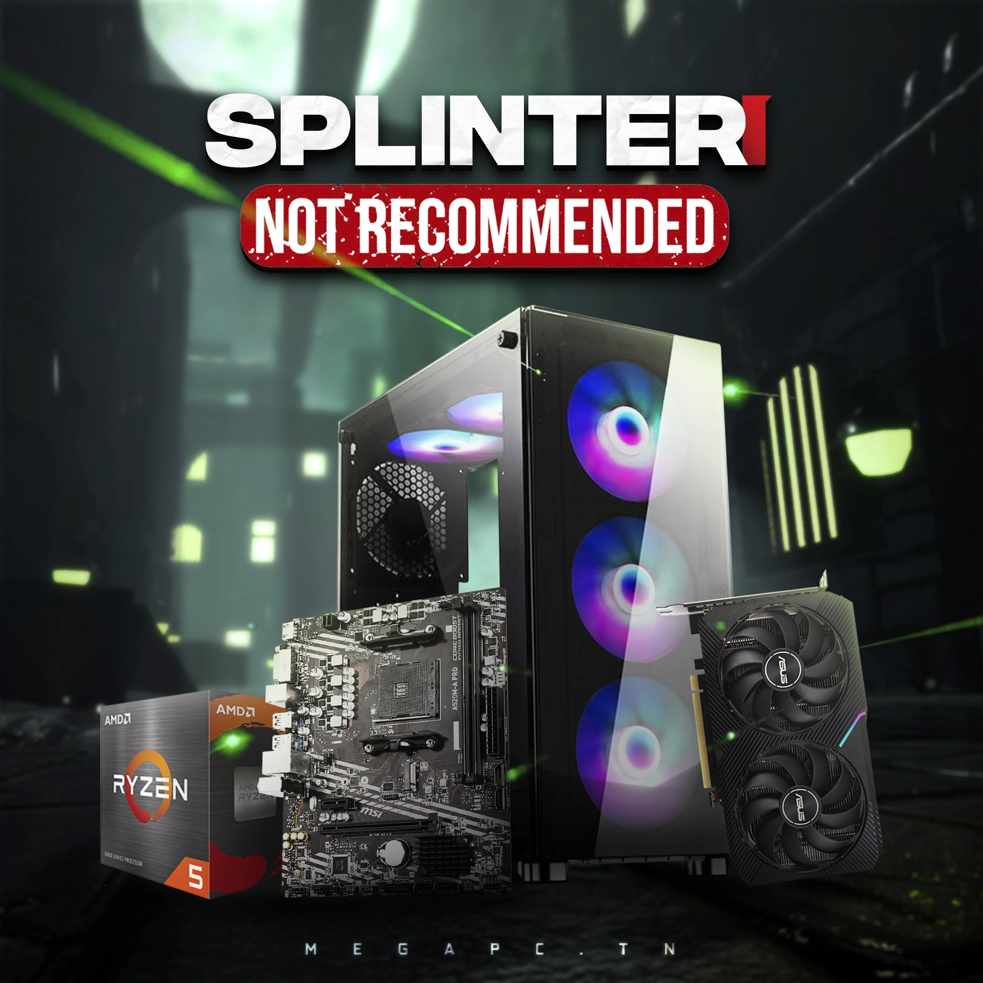 SPLINTER 1 | AMD Ryzen 5 3600 | RTX 3060 OC | 8GB RAM | 256GB NVMe