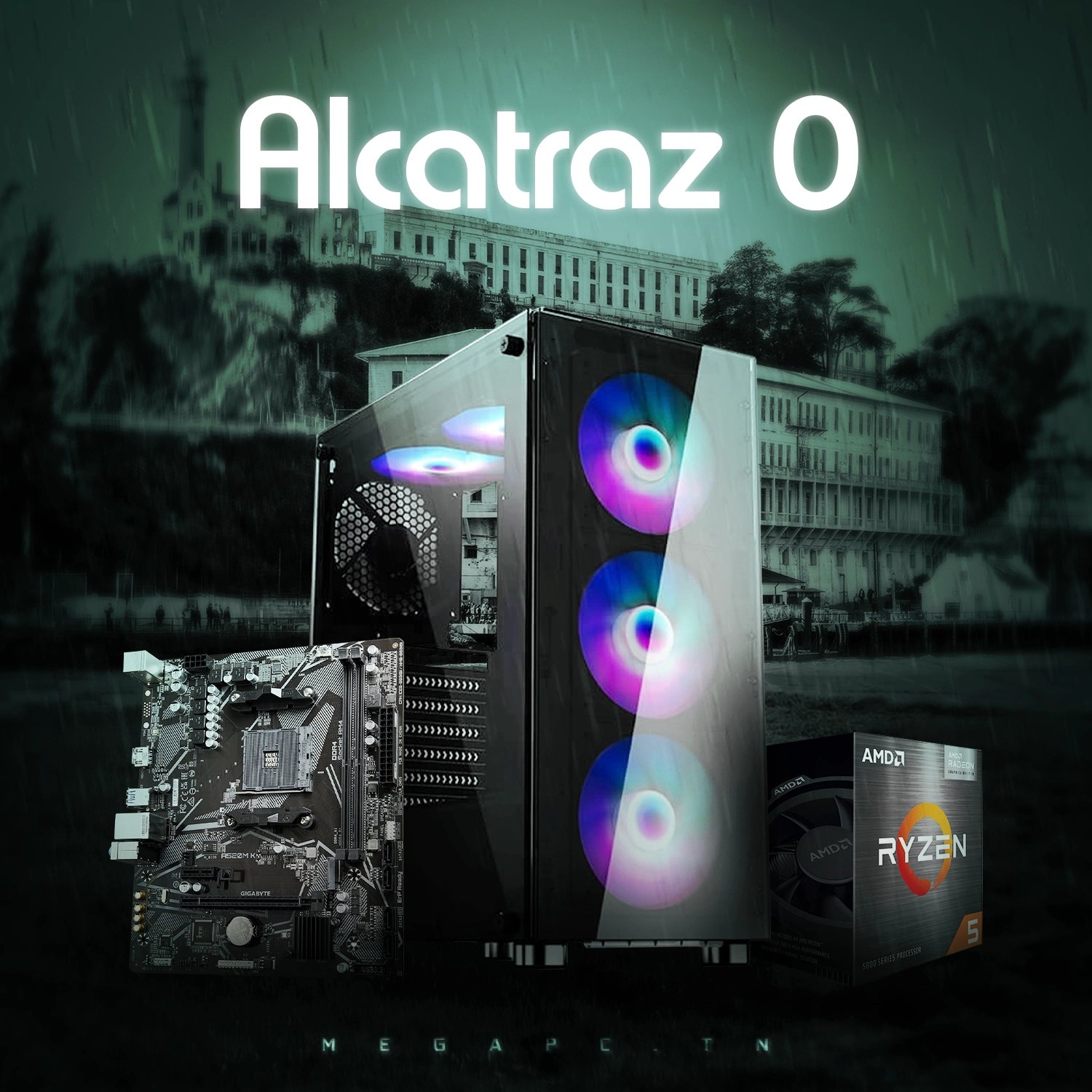 Pc Gamer Tunisia | Alcatraz 0 | AMD 5 5600G | MEGA PC