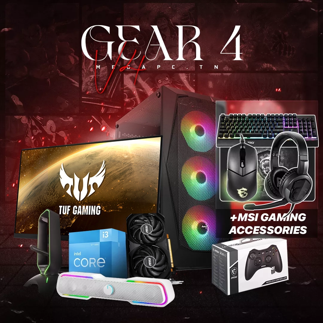 Gear 4 V4 | I3-12400F | RTX 4060 | 16GB RAM | 500 NVMe