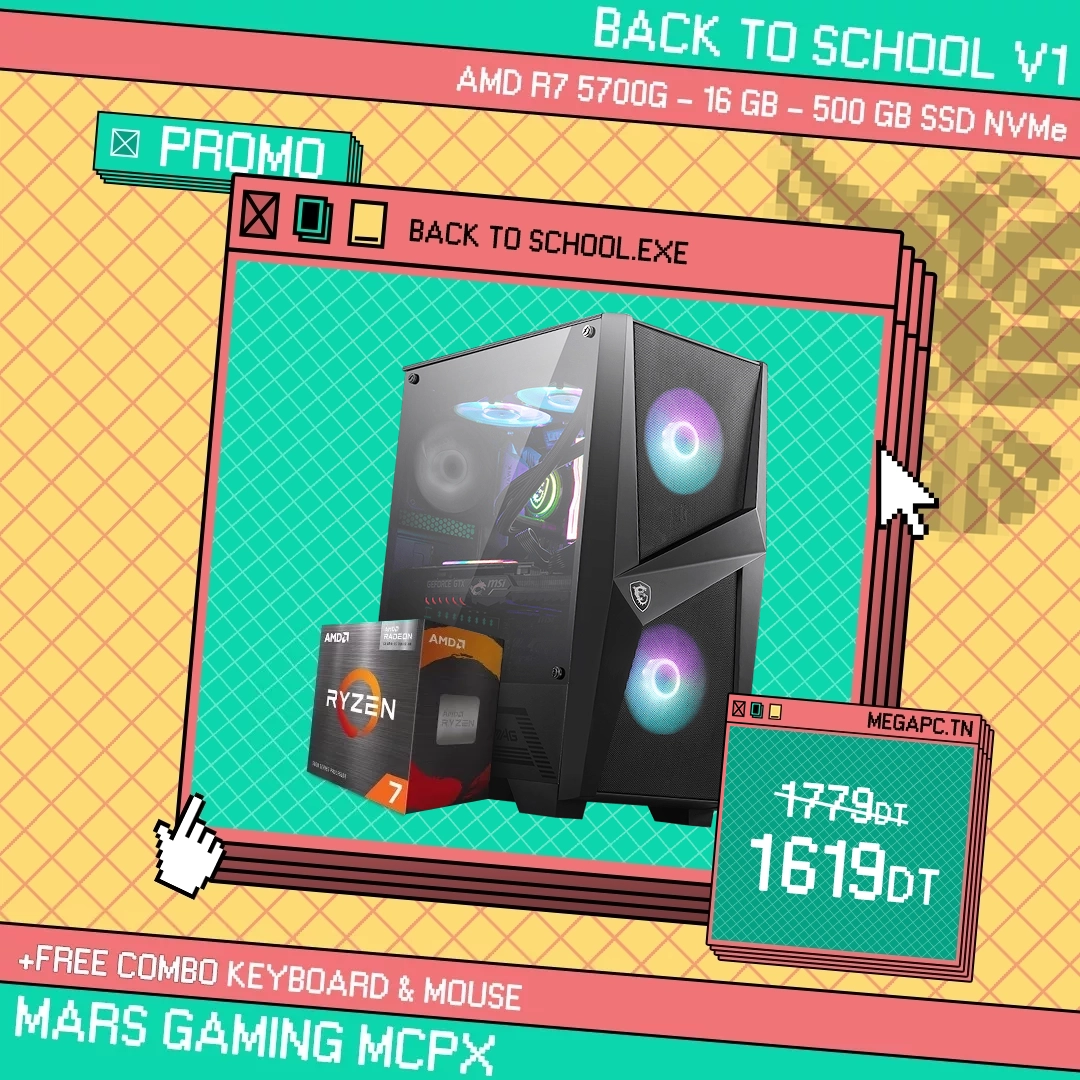 Back To School V1 | AMD Ryzen 7 5700G | 16GB RAM | 500GB NVMe