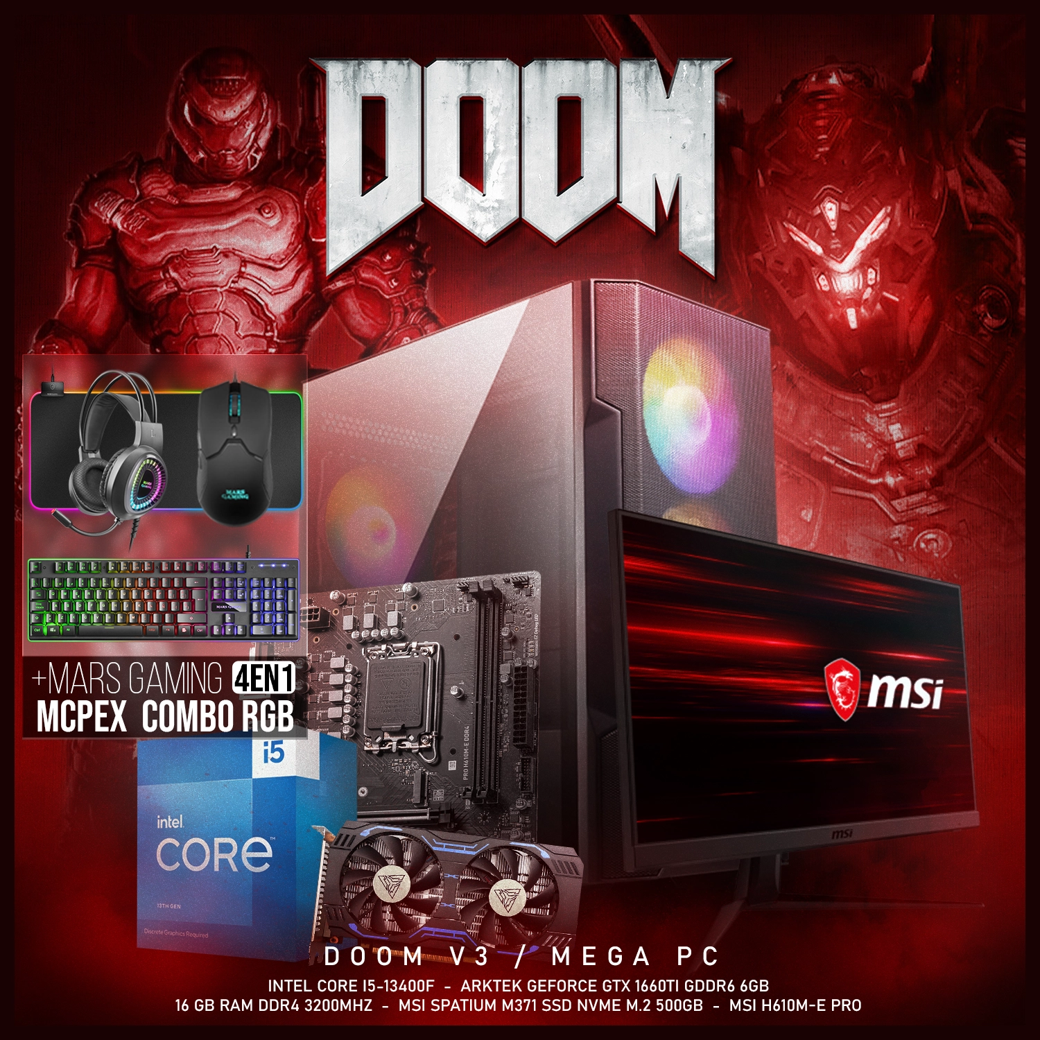 Doom V3 Full Setup | Intel i5-13400F | GTX 1660 Ti | 16GB | 500GB NVMe