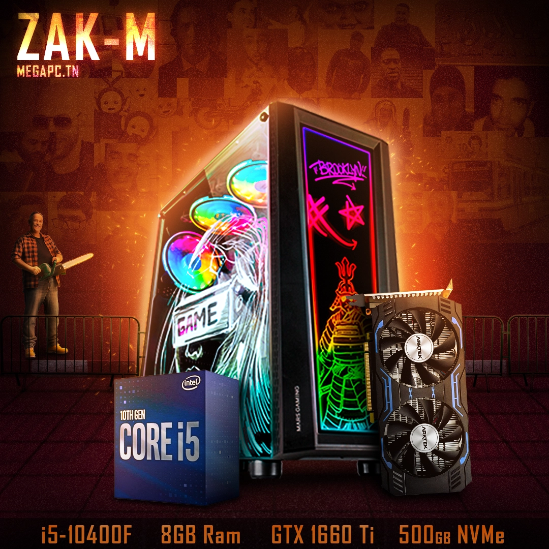 ZAK-M | I5-10400F | GTX 1660 Ti | 8GB RAM | 500GB