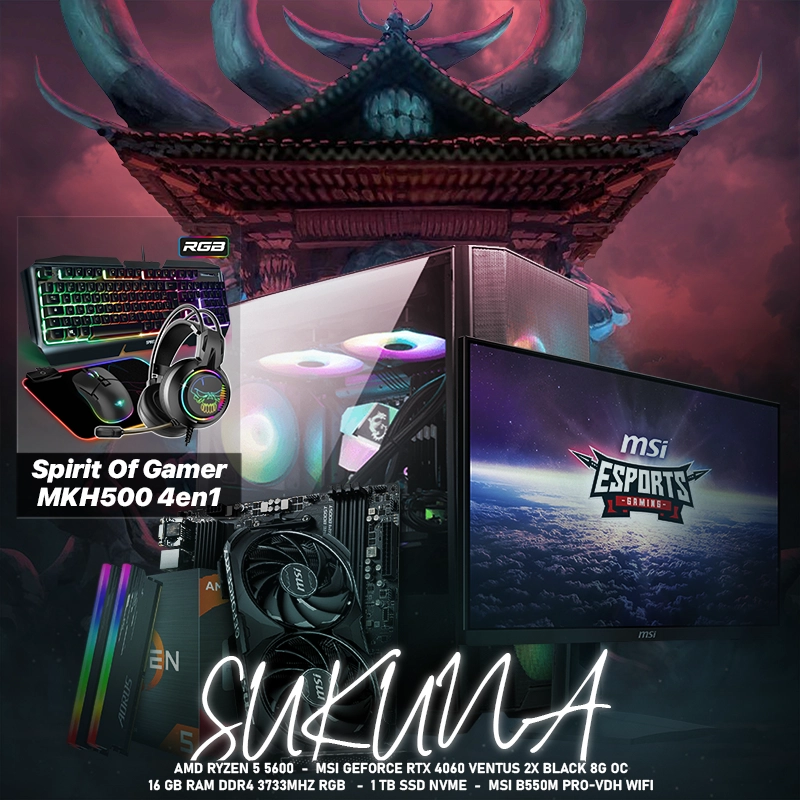 Sukuna 6 | i5-13600KF | RTX 4070 12GB | 16GB RAM | 1TB | MEGA PC