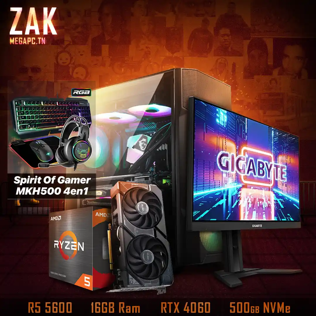 ZAK Z5 | AMD Ryzen 5 5600 | RTX 4060 | 16GB RAM | 500 GB NVMe