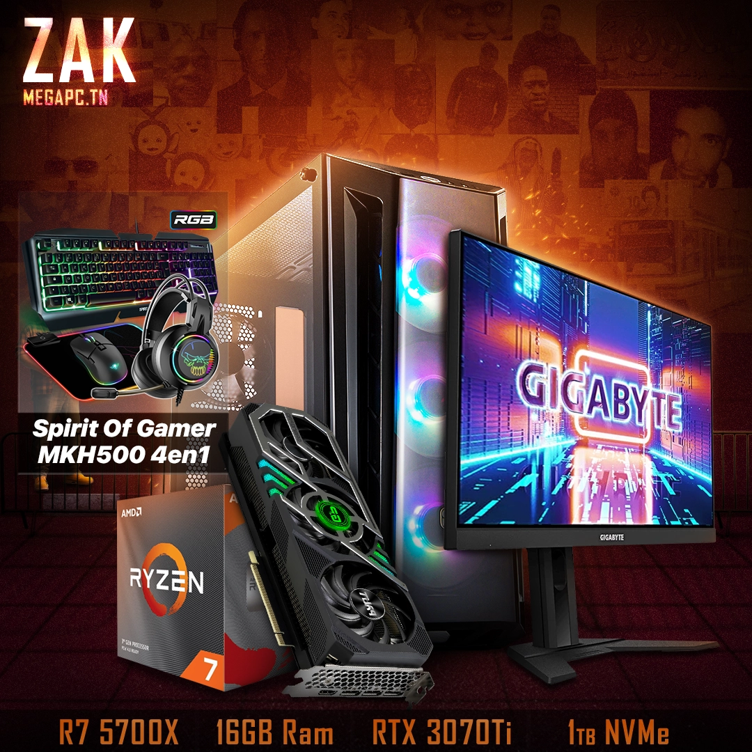 ZAK Z4 | AMD 7 5700X | RTX 3070 Ti | 16GB RAM | 1TB NVMe