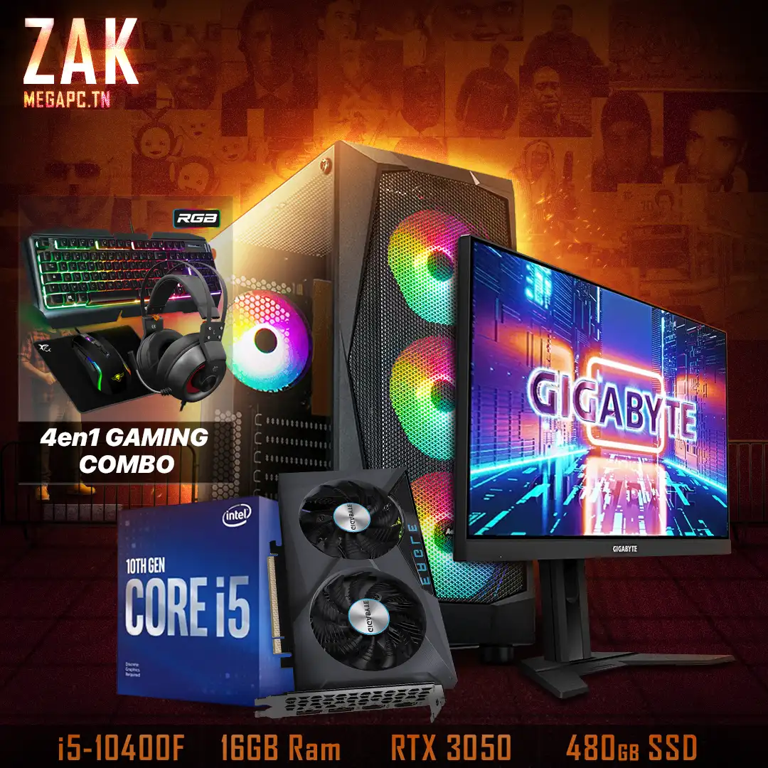 ZAK Z3 | i5-10400F | RTX 3050 | 16GB RAM | 480GB SSD