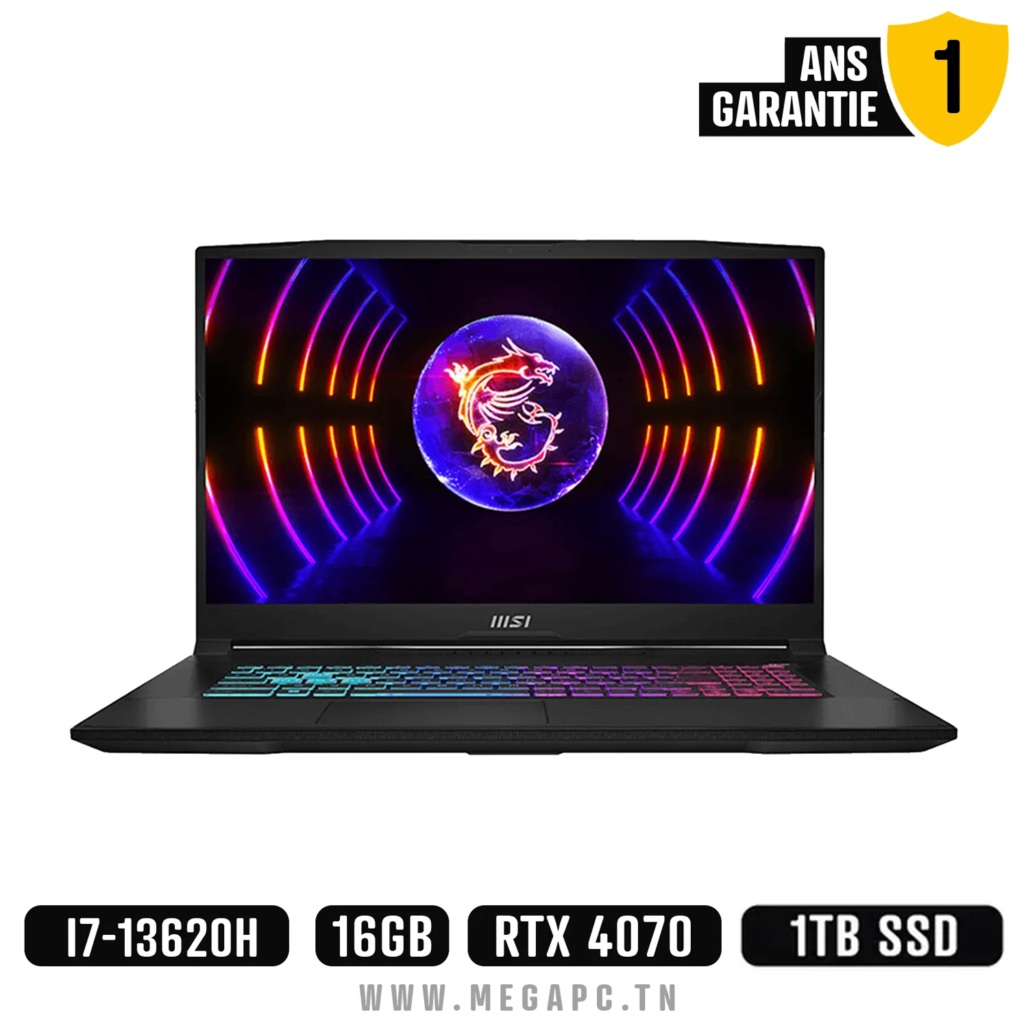 MSI Katana 17 B13VFK – i7-13620H | RTX 4070 | 16Go RAM | 1To SSD ...