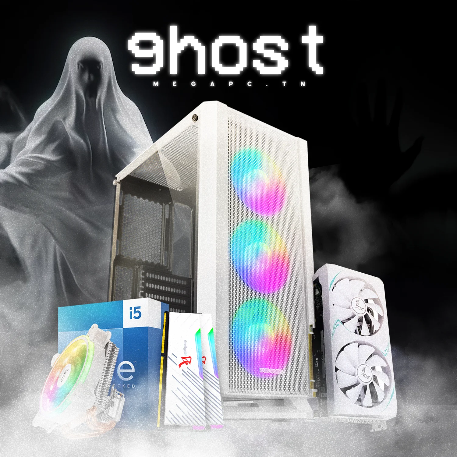 Full White Ghost Z3 | Intel Core i5-13400F | RTX 3060 | 16GB DDR4 | 1TB ...