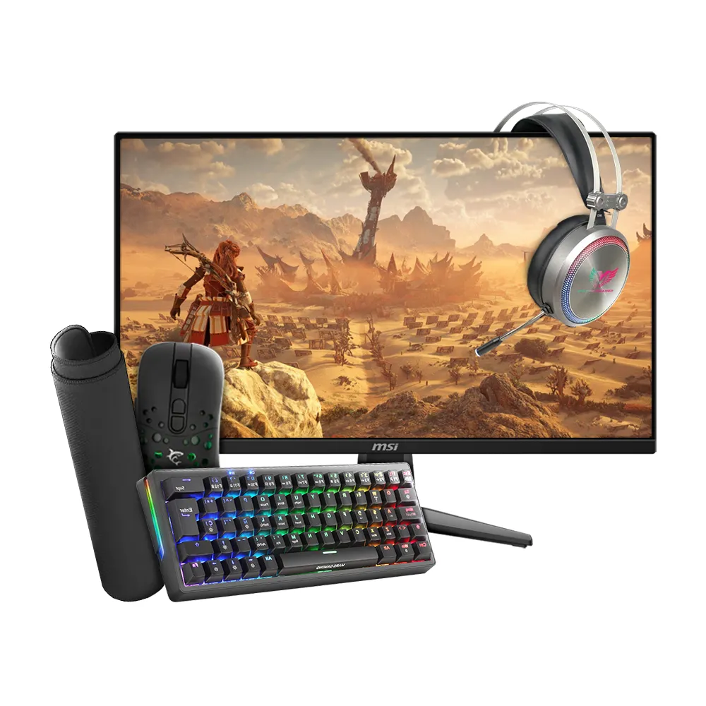 Combo #Bac_2k25 | Ecran 27" 180Hz 0.5Ms | Clavier Yellow Switch | Tapis XXL | Casque | Souris ...