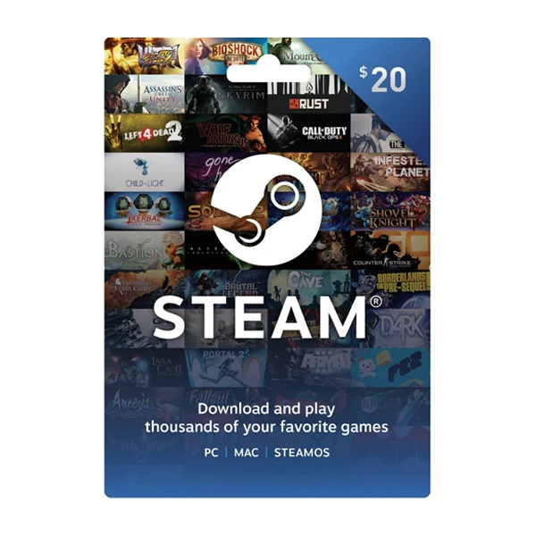 STEAM WALLET CARD 20$